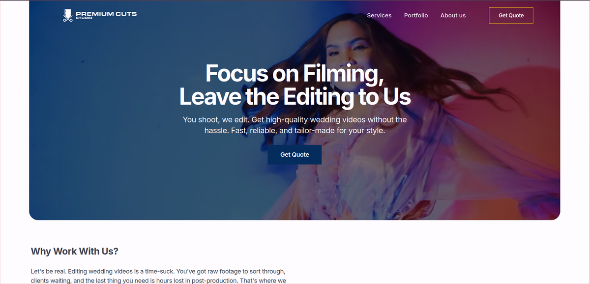 Premium Cuts Studio — Post production for wedding videos
